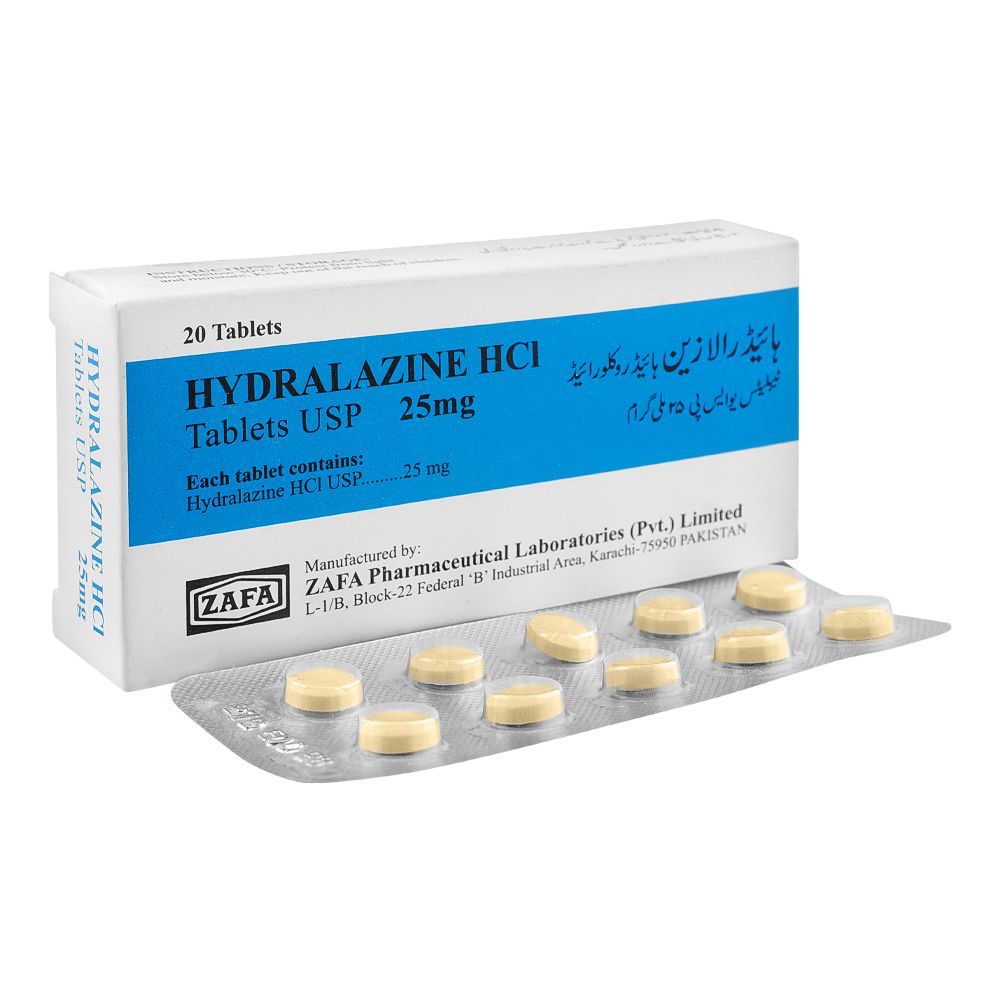 Hydralazine 25mg 20 Tablets – One Health
