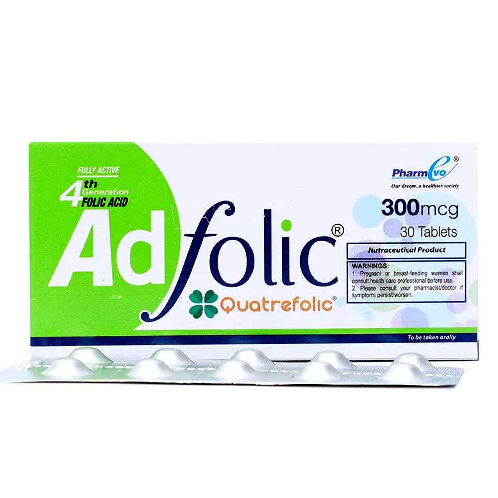 AD-Folic 300mcg 30 Tablets – One Health