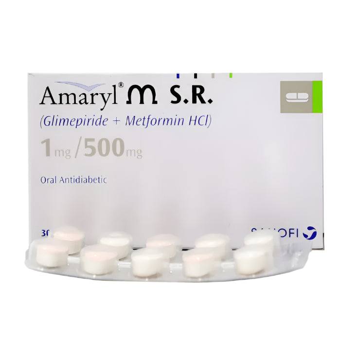 Amaryl-M SR 1mg/500mg 30 Tablets – One Health