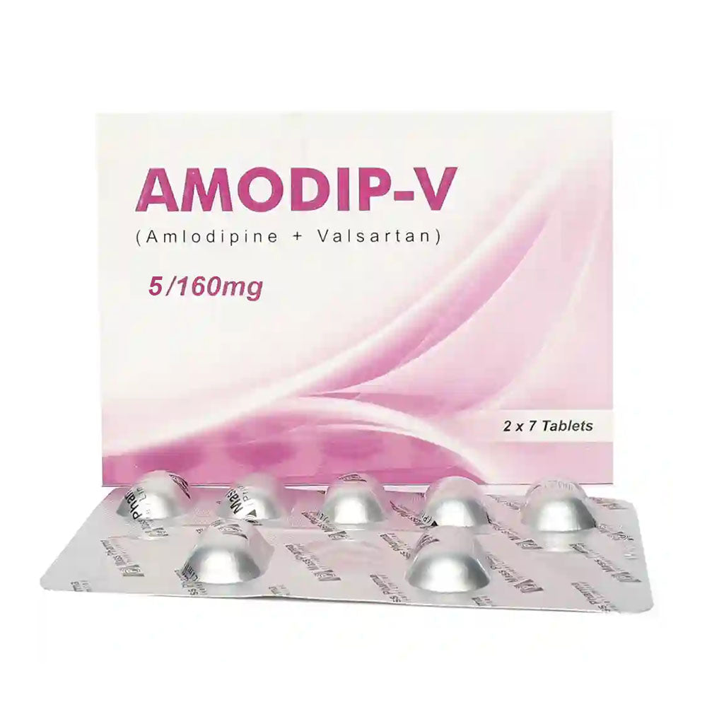 Amodip-V 5/160mg 14 Tablets – One Health