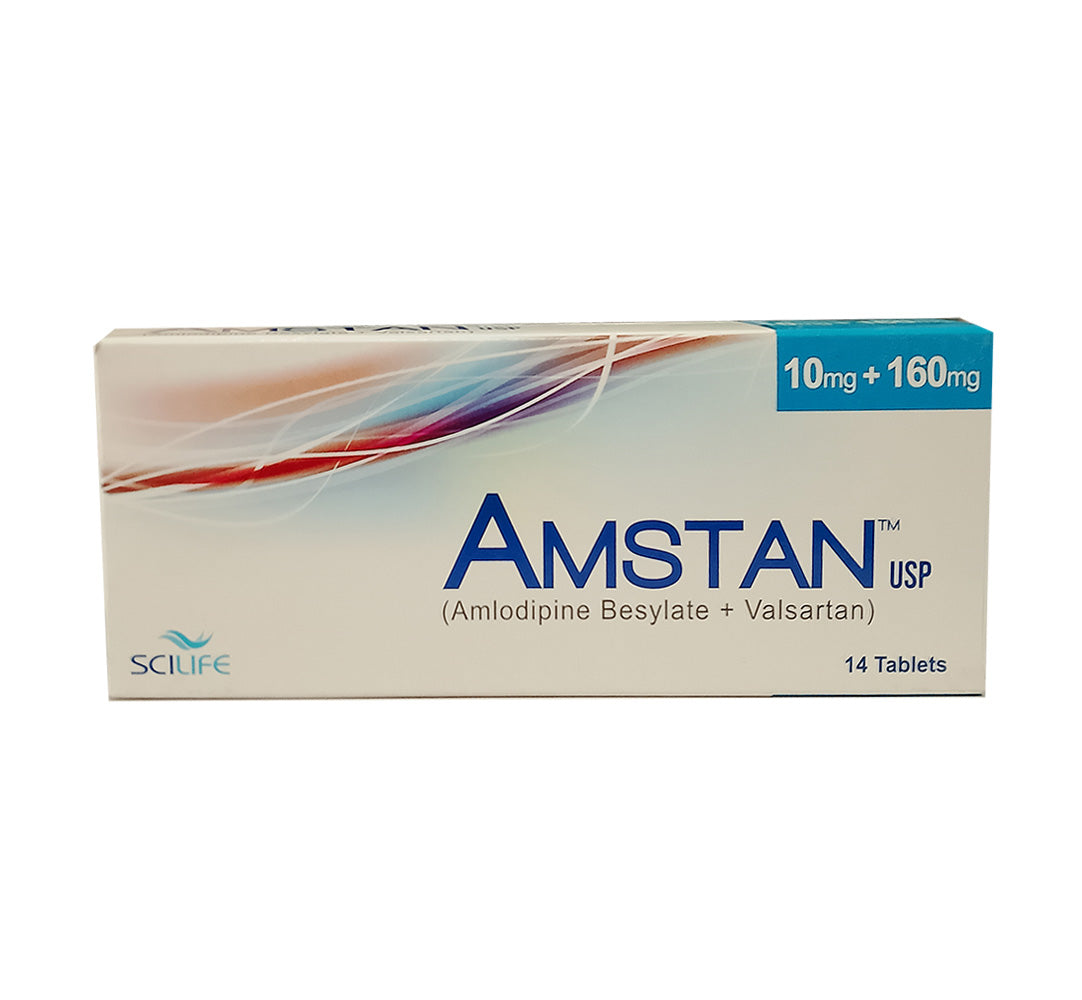 Amstan 10mg/160mg 14 Tablets – One Health
