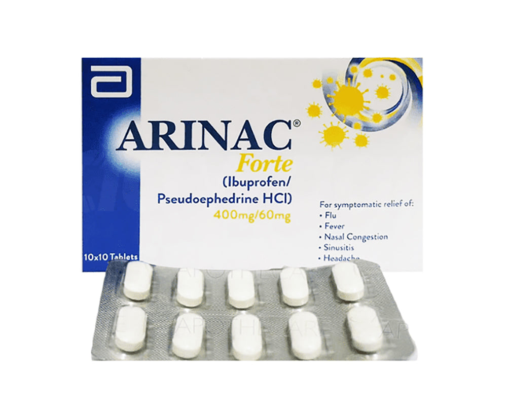 Arinac Forte 400mg/60mg 10x10 Tablets – One Health