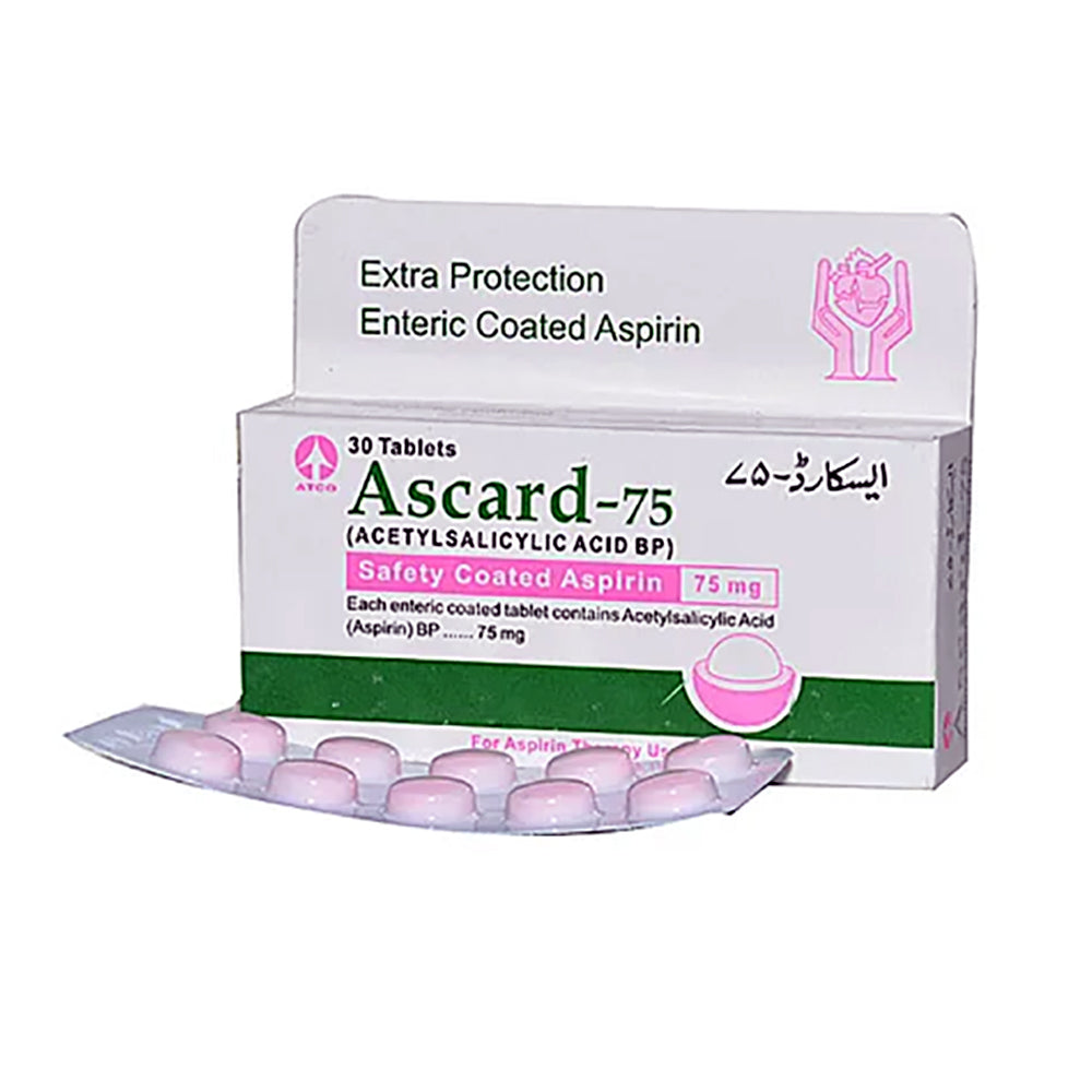 Ascard 75mg 30 Tablets – One Health
