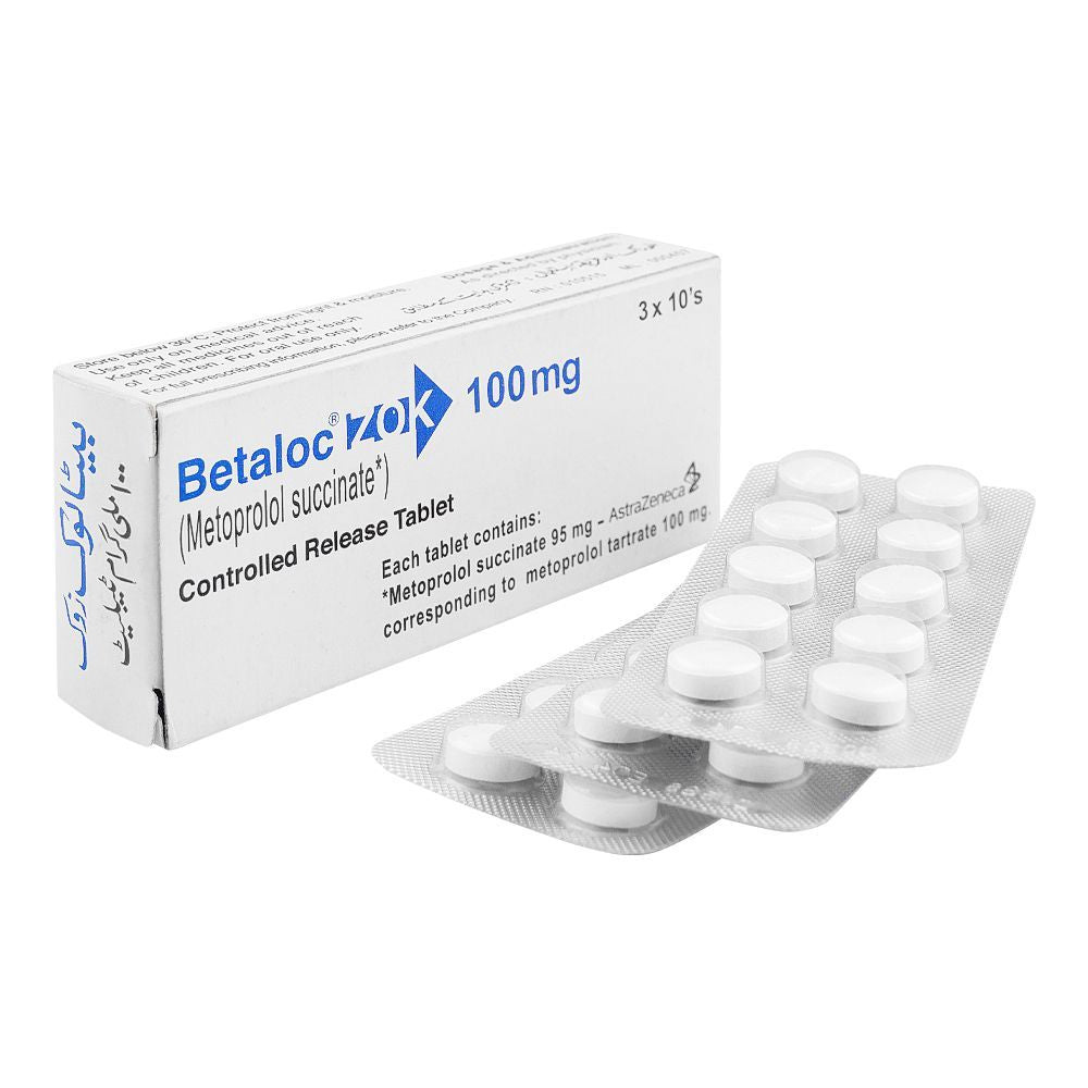 Betaloc Zok 100mg 30 Tablets – One Health
