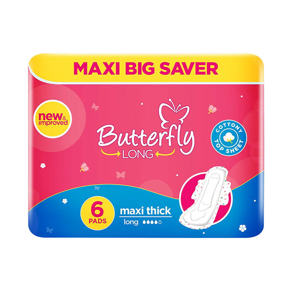 Butterfly Long Maxi Thick 6 Pads – One Health