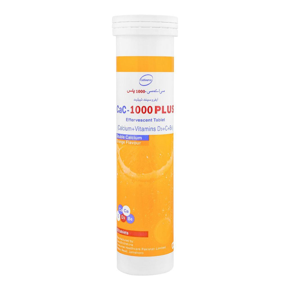 Cac-1000 Plus (Orange Flavour) 20 Tablets – One Health