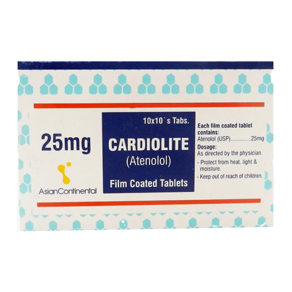 Cardiolite 25mg 100 Tablets – One Health