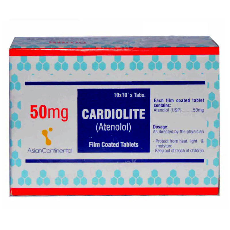 Cardiolite 50mg 100 Tablets – One Health