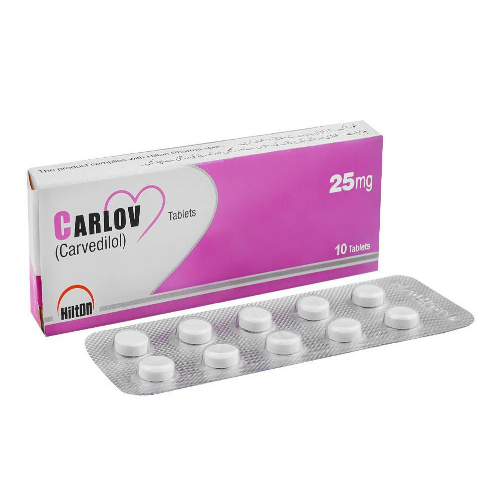 Carlov 25mg 10 Tablets – One Health