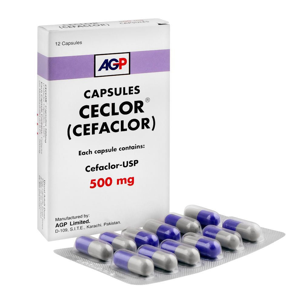 Ceclor 500mg 12 Capsules – One Health