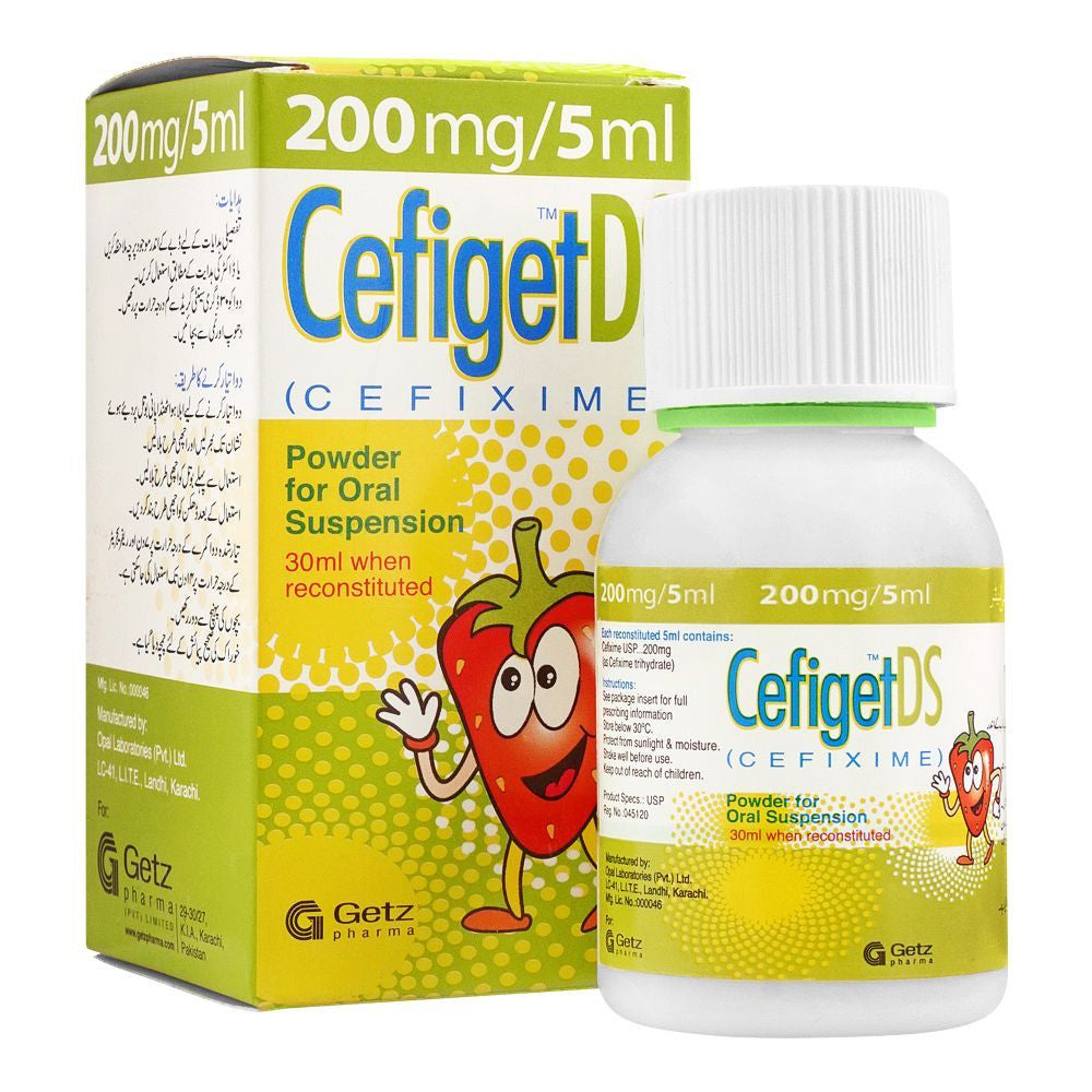 Cefiget DS Oral Suspension 200mg 30ml – One Health
