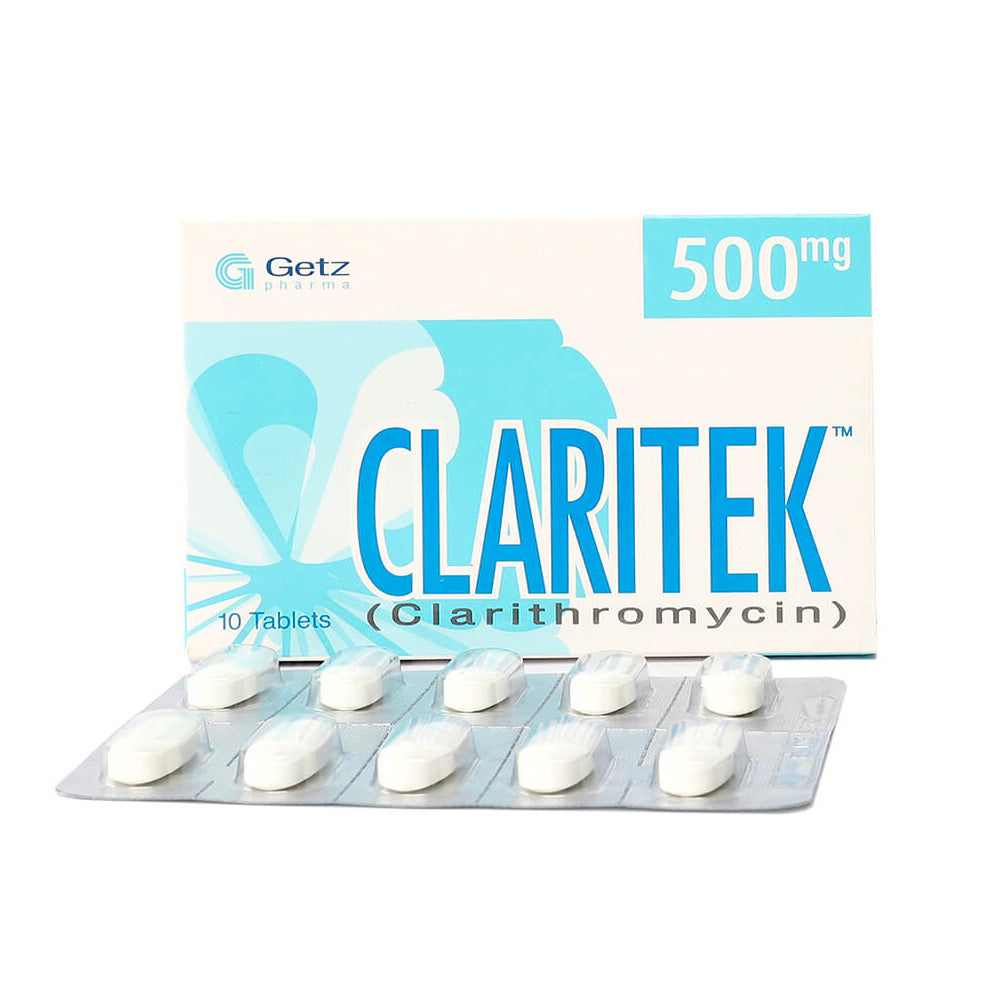 Claritek 500mg 10 Tablets – One Health