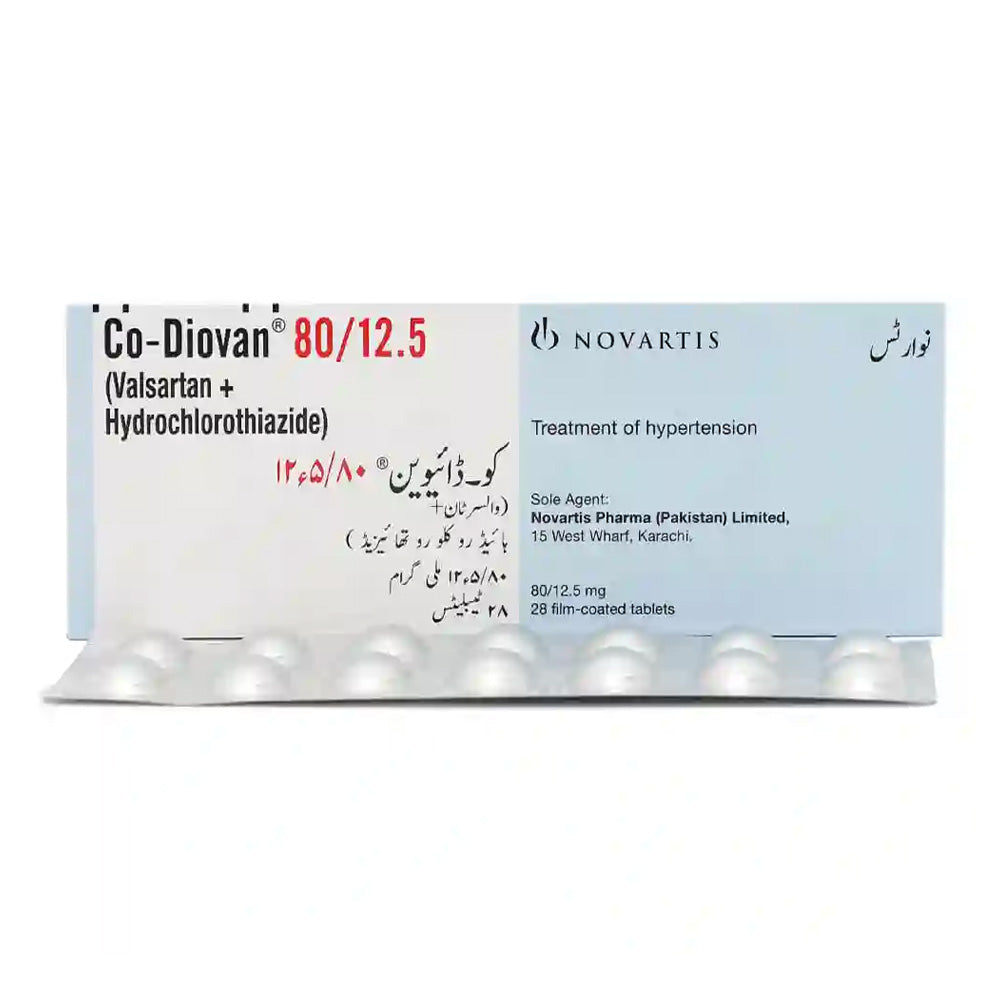Co-Diovan 80/12.5mg 28 Tablets – One Health