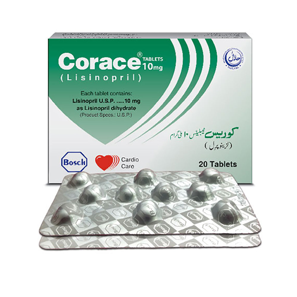 Corace 10mg 20 Tablets – One Health