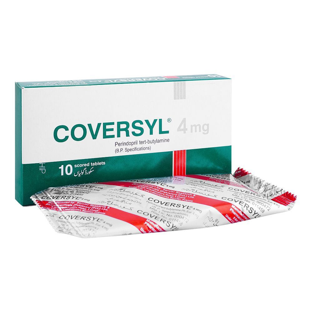 Coversyl 4mg 10 Tablets – One Health