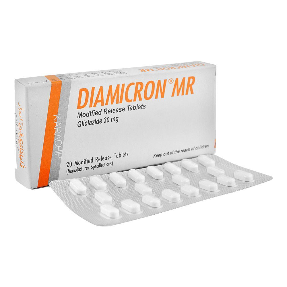 Diamicron MR 30mg 20 Tablets – One Health