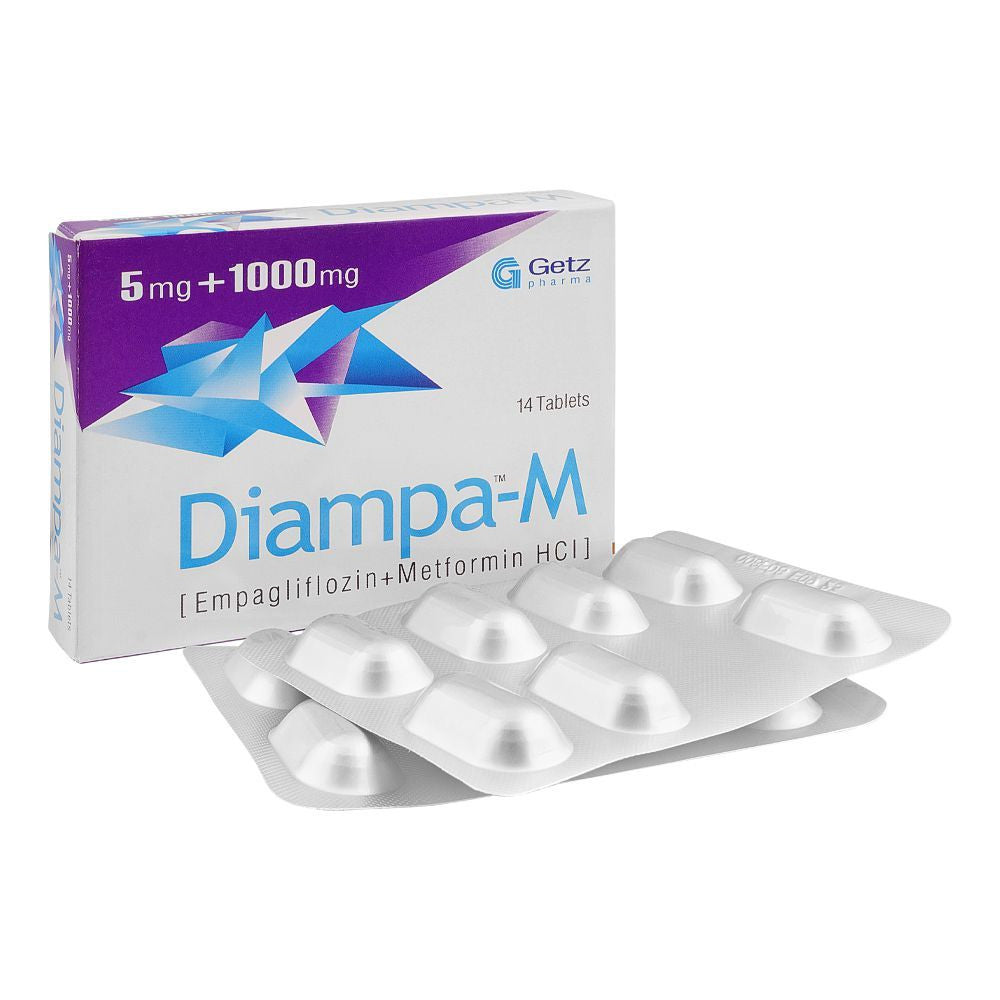 Diampa-M 5mg+1000mg 14 Tablets – One Health
