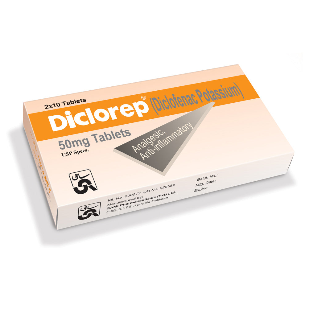 Diclorep 50mg 2x10 Tablets – One Health