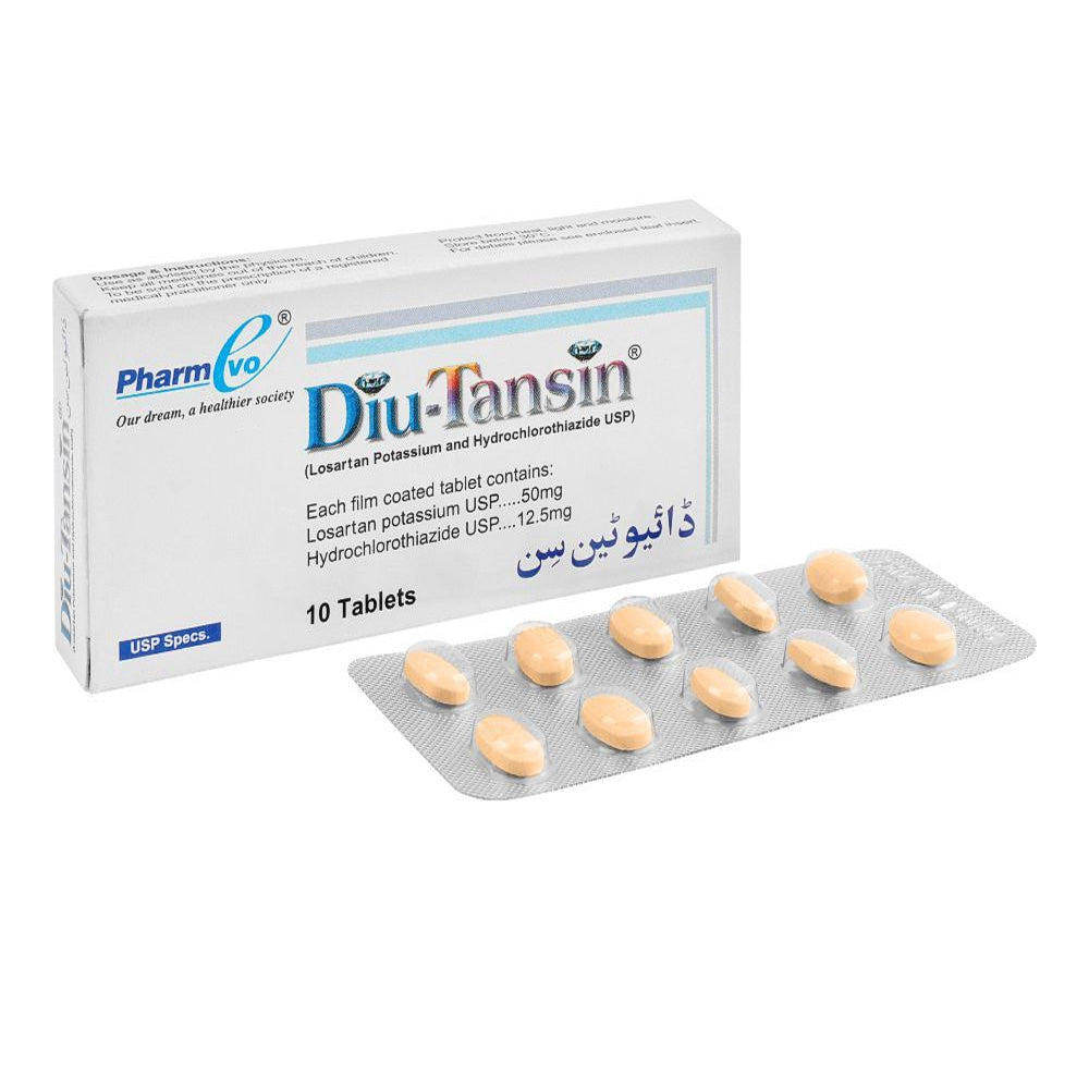 Diu-Tansin 50mg/12.5mg 10 Tablets – One Health