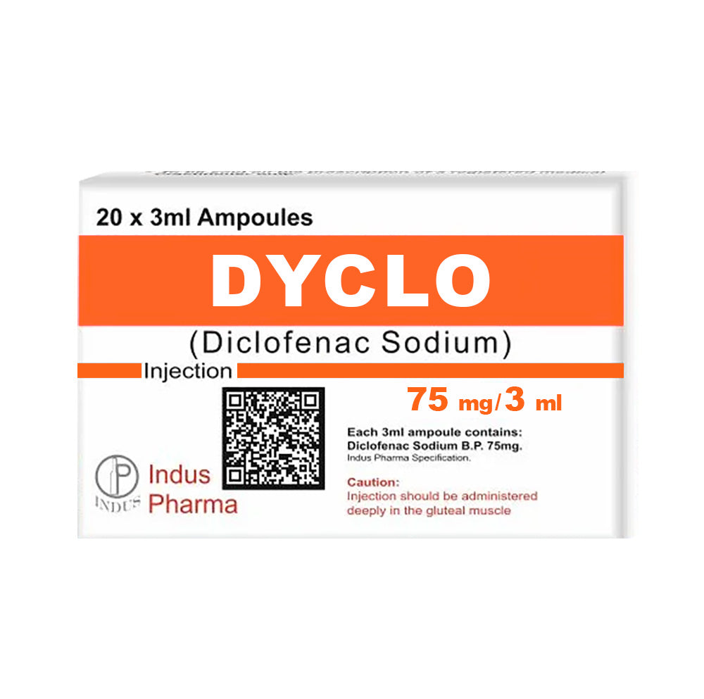 Dyclo Injection 75mg/3ml 20 Ampoules – One Health