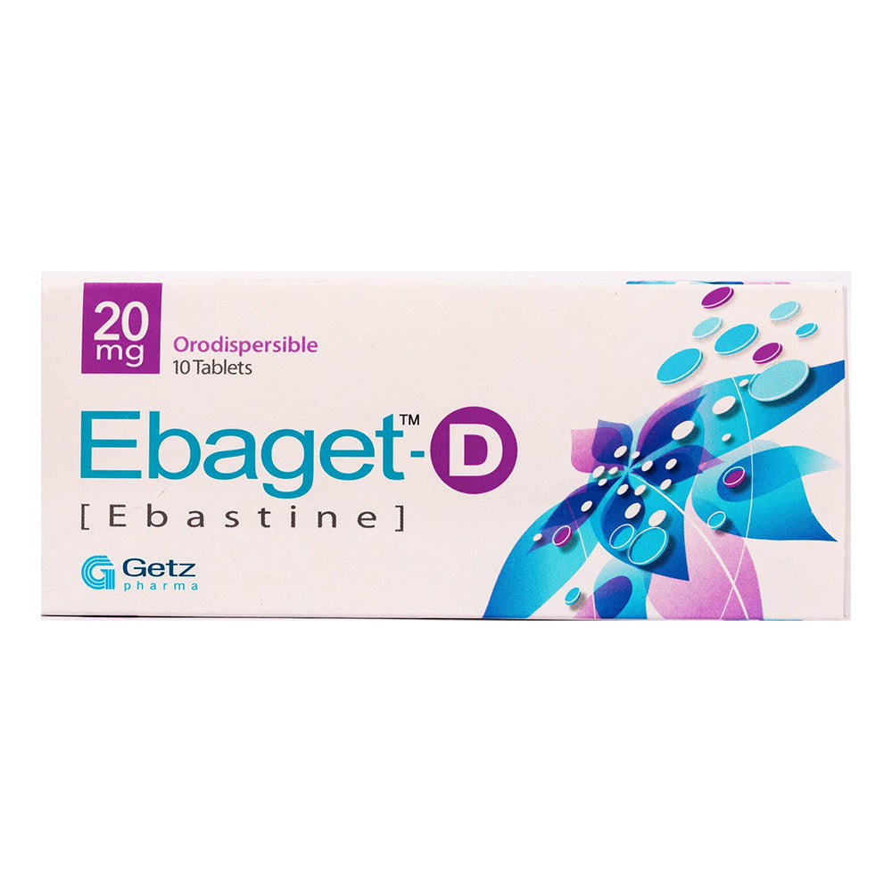 Ebaget-D 20mg 10 Tablets – One Health