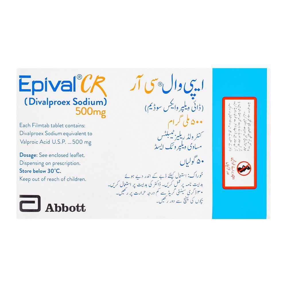 Epival CR 500mg 50 Tablets – One Health