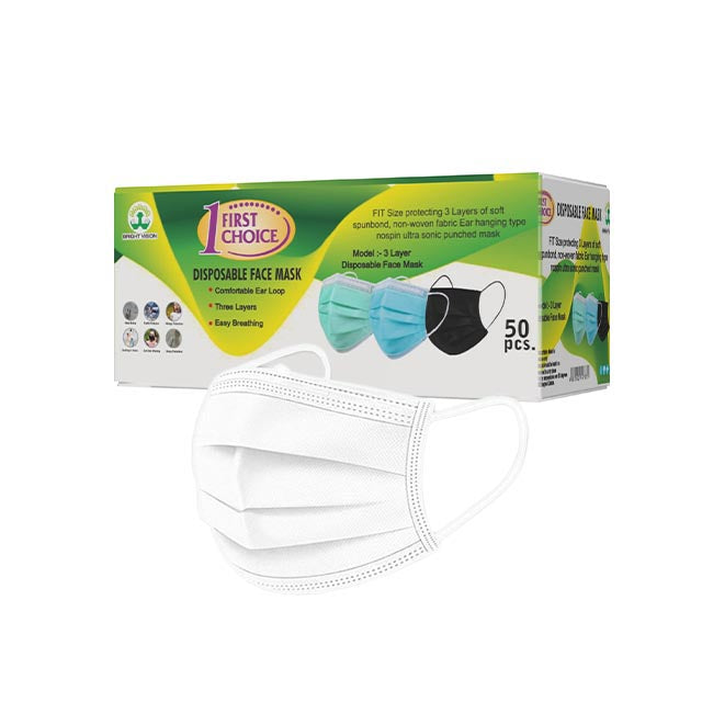 First Choice Disposable Face Mask Green-50pcs – One Health