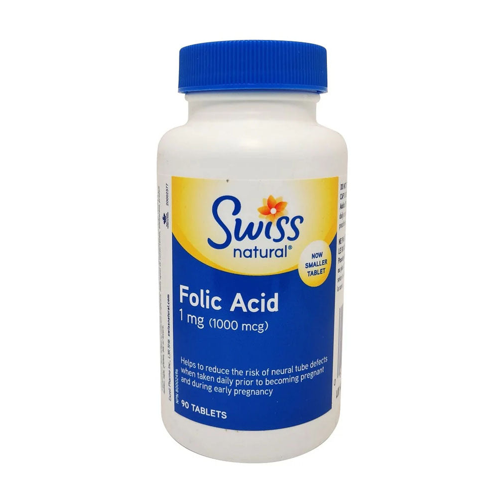 Folic Acid 1000mcg 90 Tablets – One Health