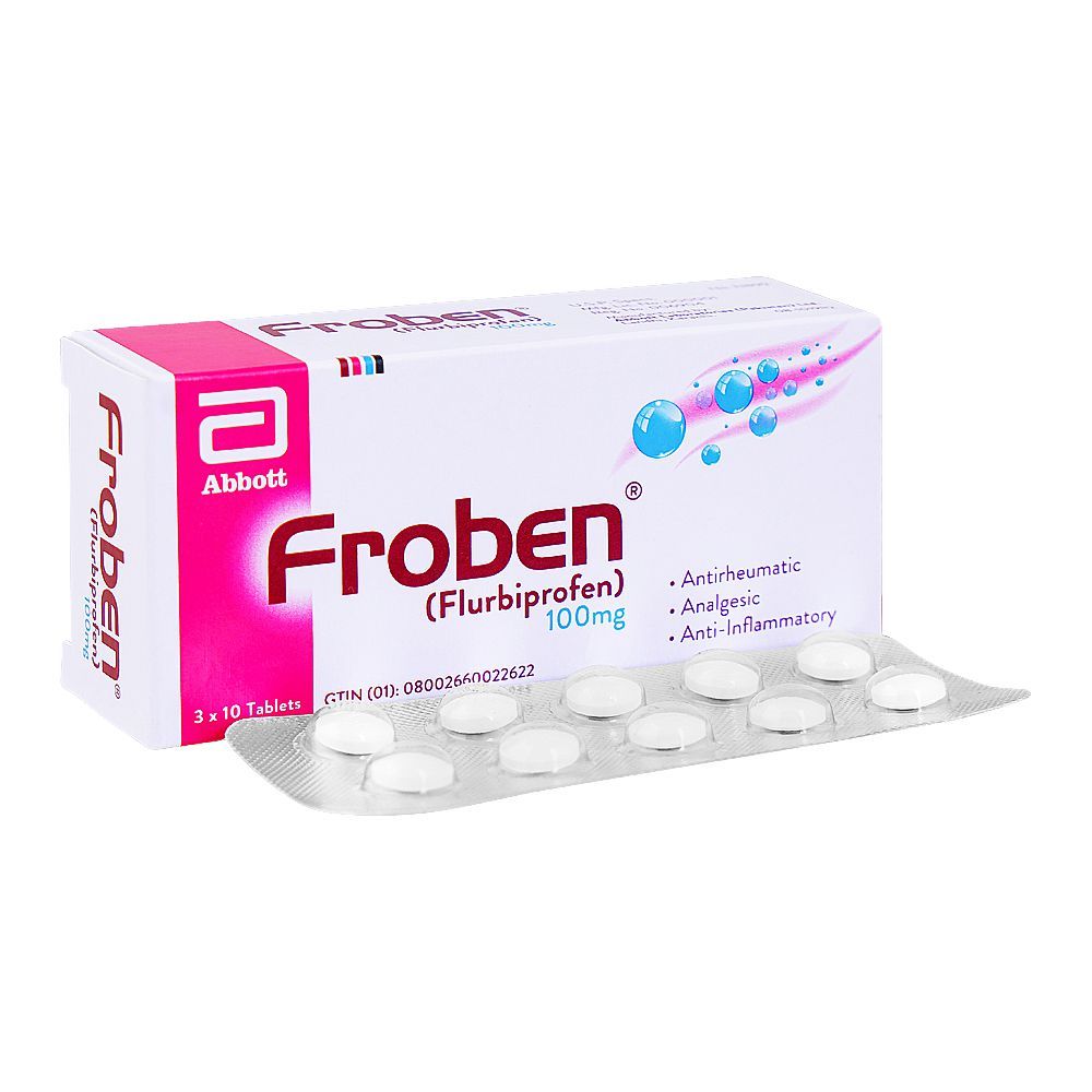 Froben 100mg 3x10 Tablets – One Health