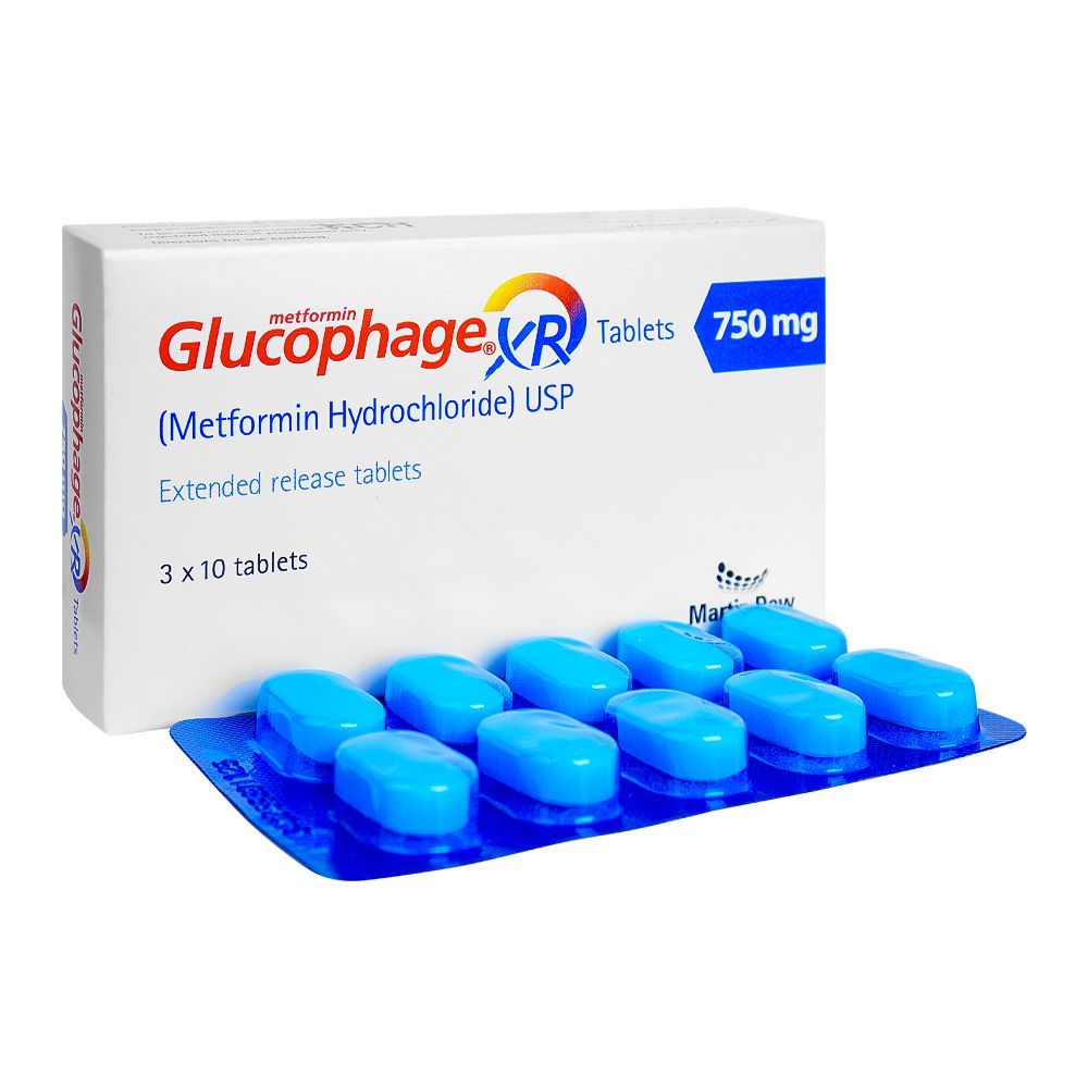Glucophage XR 750mg 3x10 Tablets – One Health