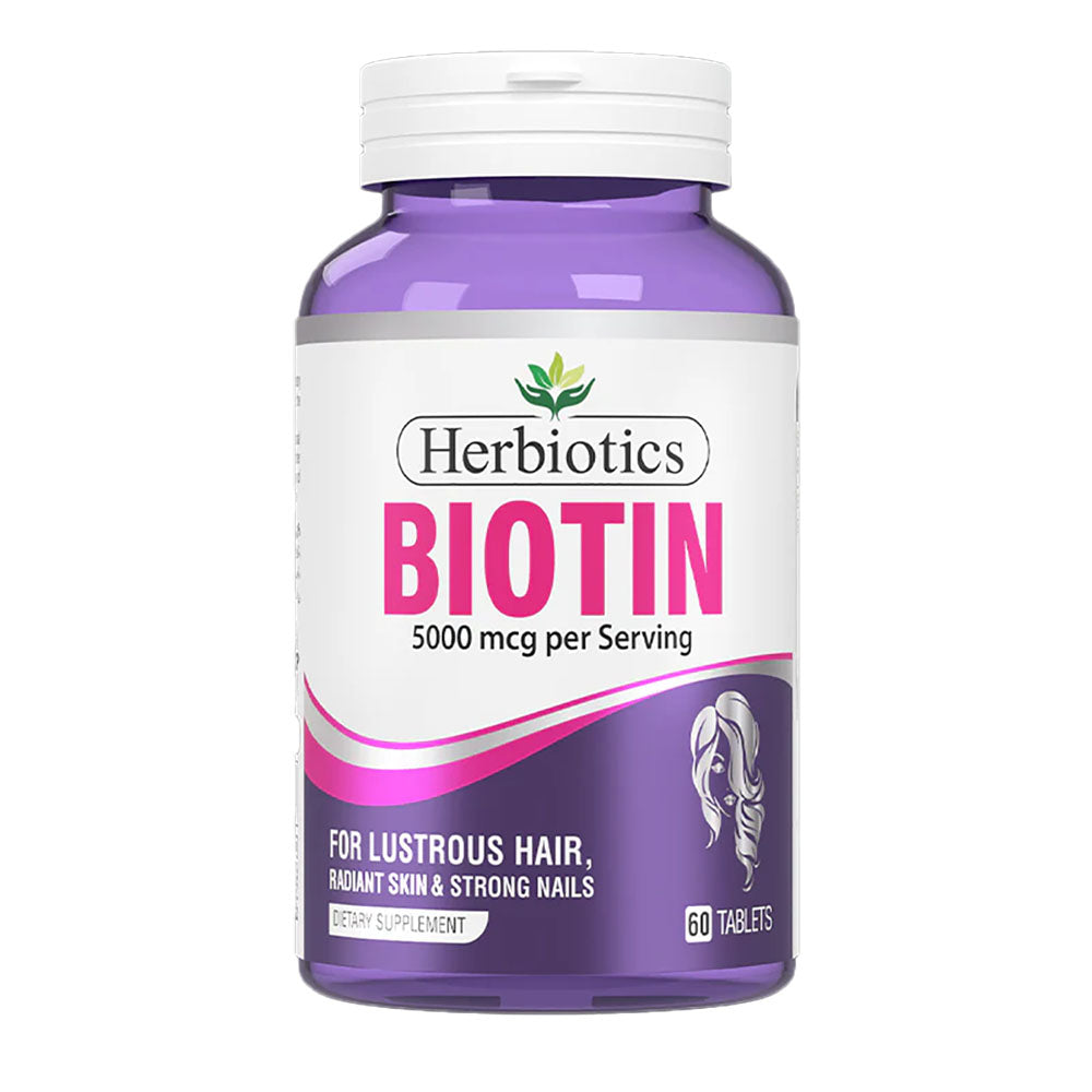 Herbiotics Biotin 5000mcg 60 Tablets – One Health