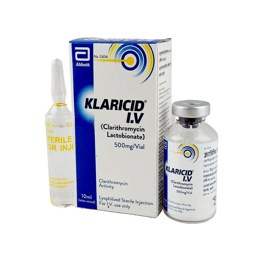 Klaricid I.V 500mg/Vial 10ml – One Health