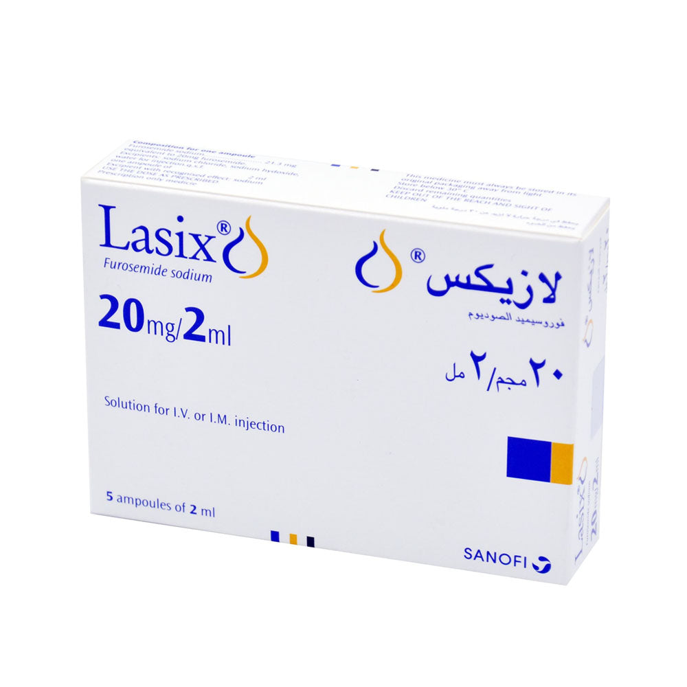 Lasix 20mg 2ml, 50 Ampoules – One Health