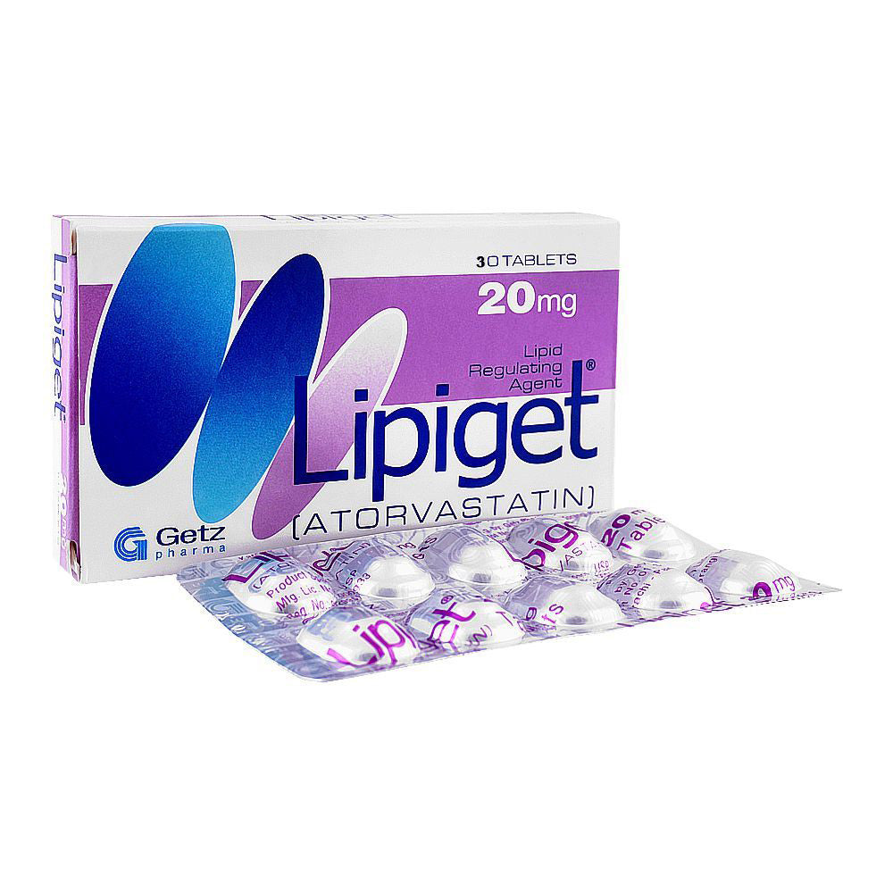 Lipiget 20mg 30 Tablets – One Health
