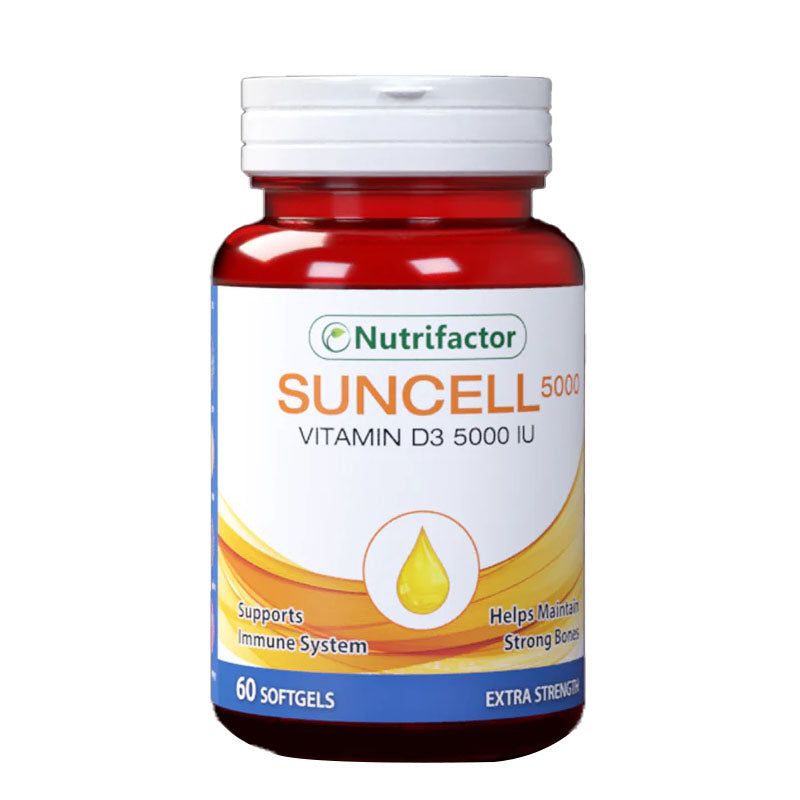 Nutrifactor Suncell Vitamin D3 5000 IU 60 Softgels – One Health