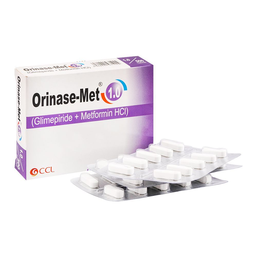 Orinase-Met 1.0/500, 30 Tablets – One Health