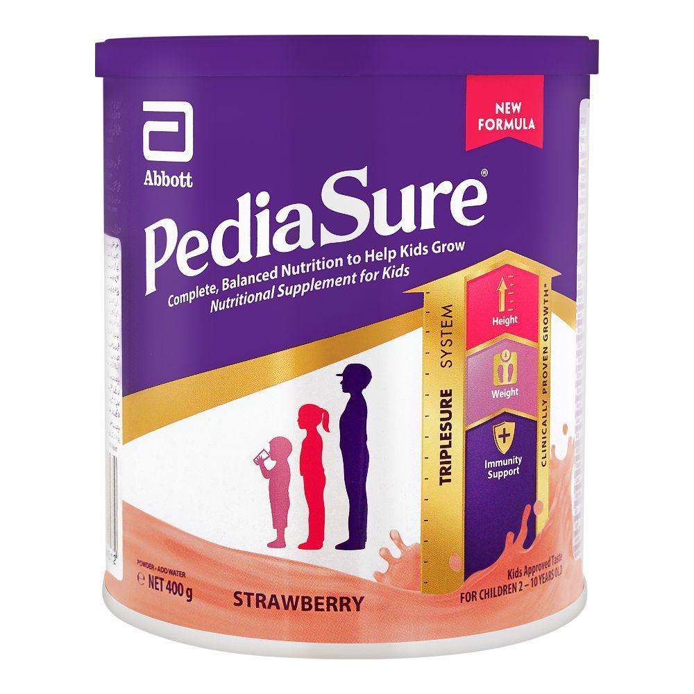 PediaSure Strawberry Milk Powder 400g – One Health