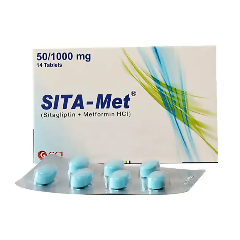 Sita-Met 50/1000mg 14 Tablets – One Health