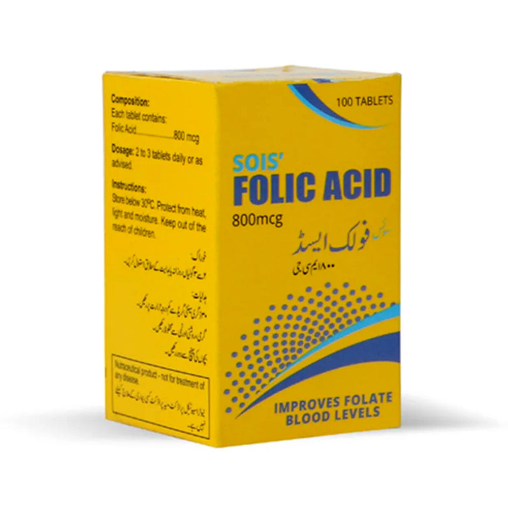 Sois Folic Acid 100 Tablets – One Health