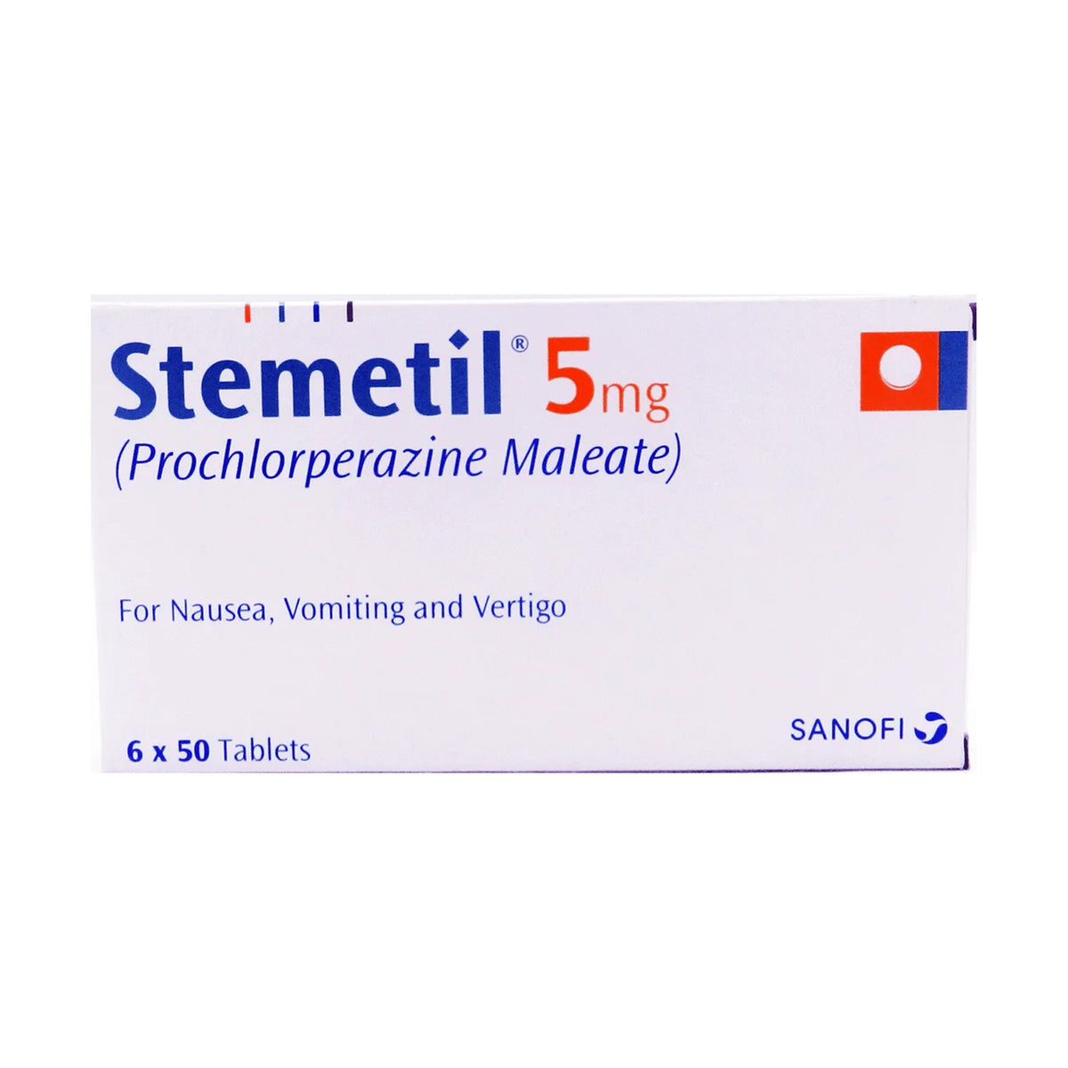 Stemetil 5mg 6x50 Tablets – One Health
