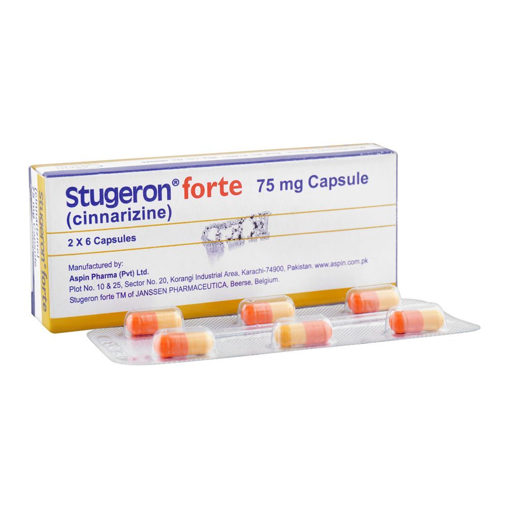 Stugeron Forte 75mg 2x6 Capsules – One Health