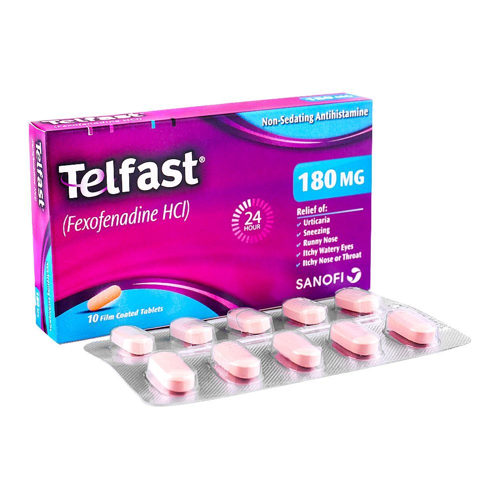 Telfast 180mg 10 Tablets – One Health