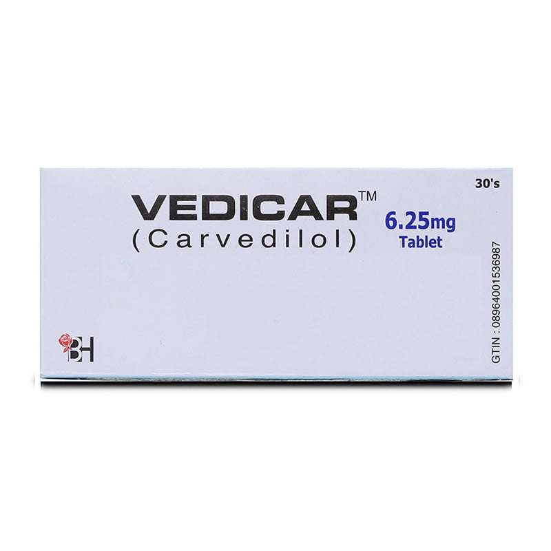 Vedicar 6.25mg Tablet 30's – One Health