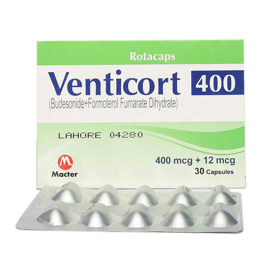 Venticort 400mcg+12mcg 30 Capsules – One Health