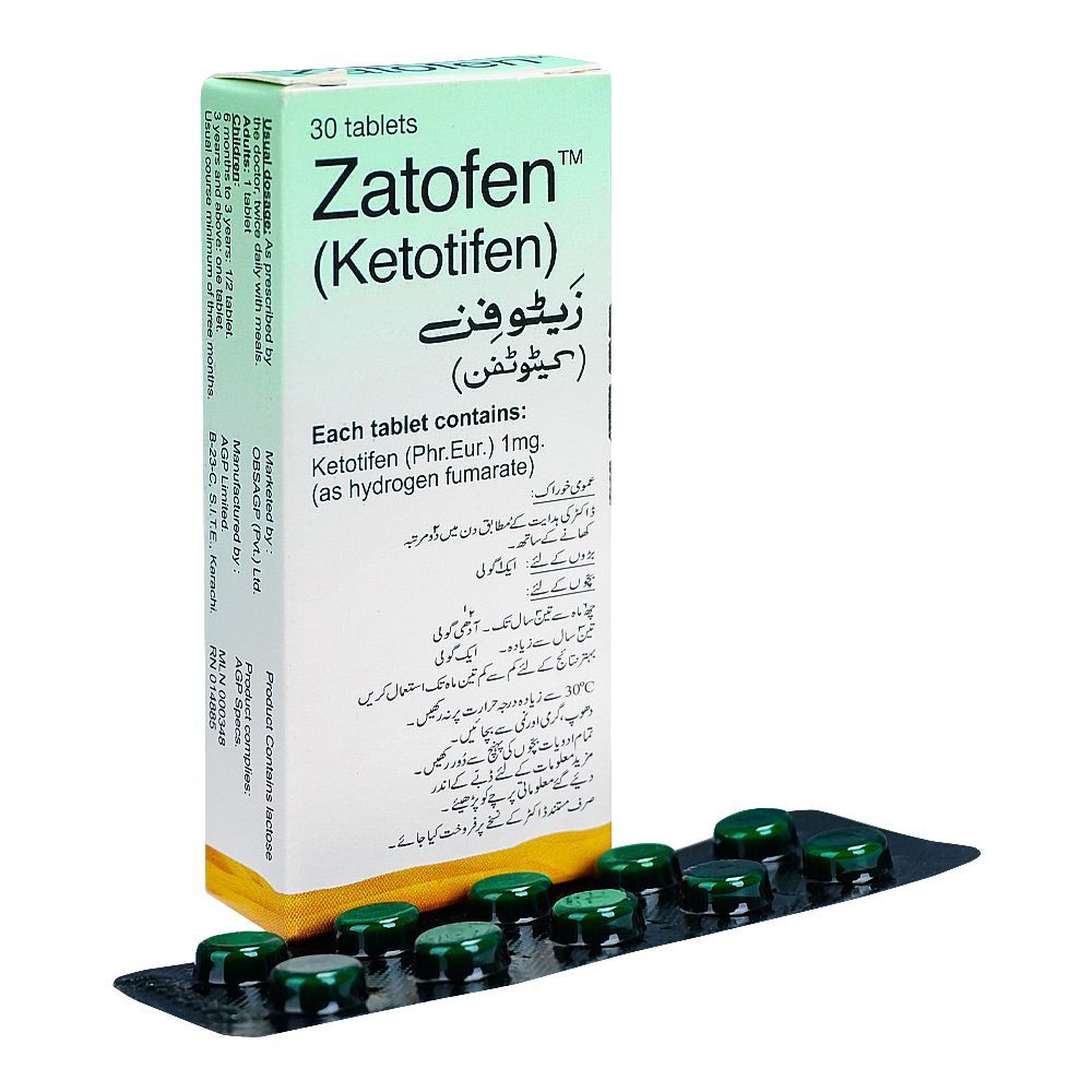 Zatofen 1mg 30 Tablets – One Health