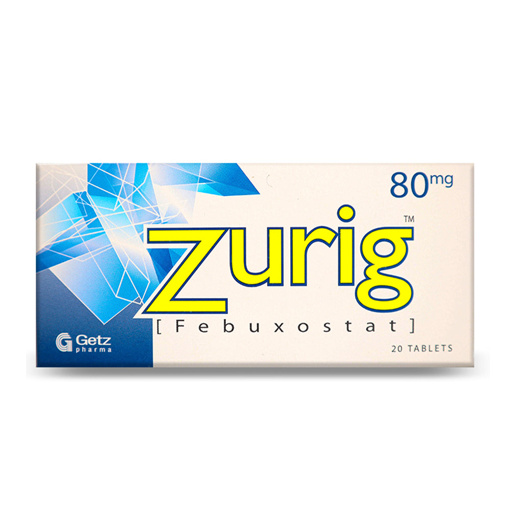 Zurig 80mg 20 Tablets – One Health